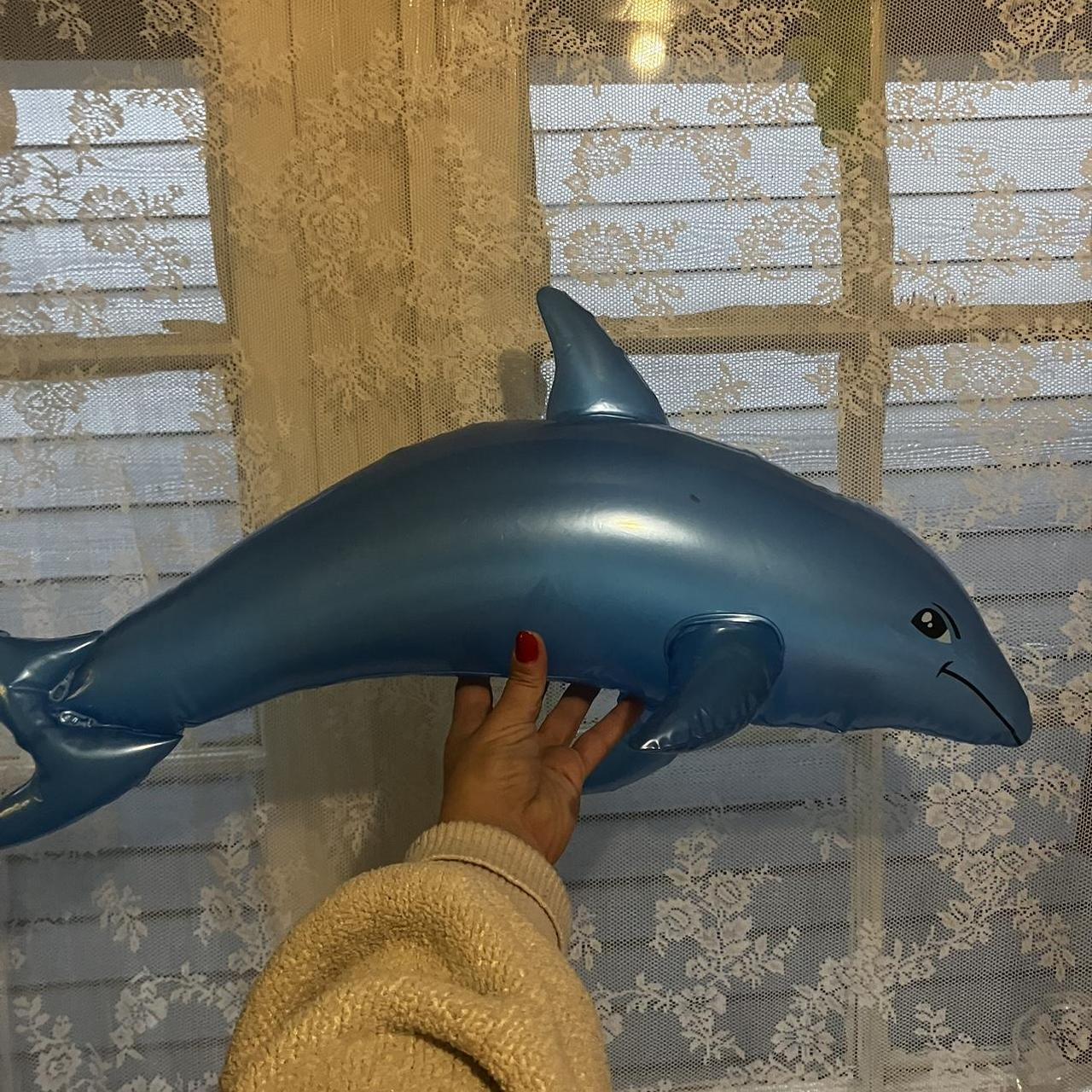 inflatable blue dolphin for party decor, room decor,... - Depop