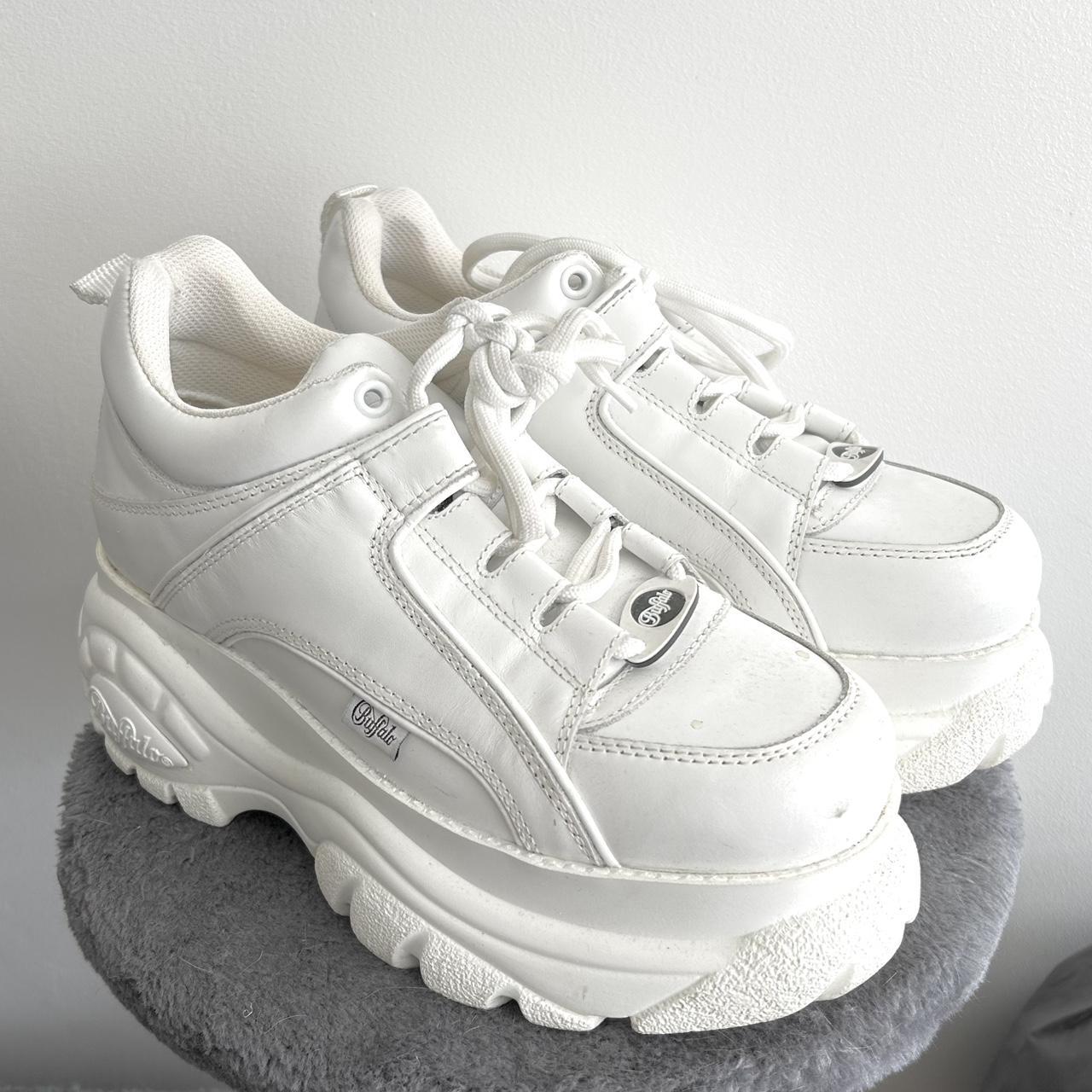 Buffalo London platform trainers in white for my... - Depop
