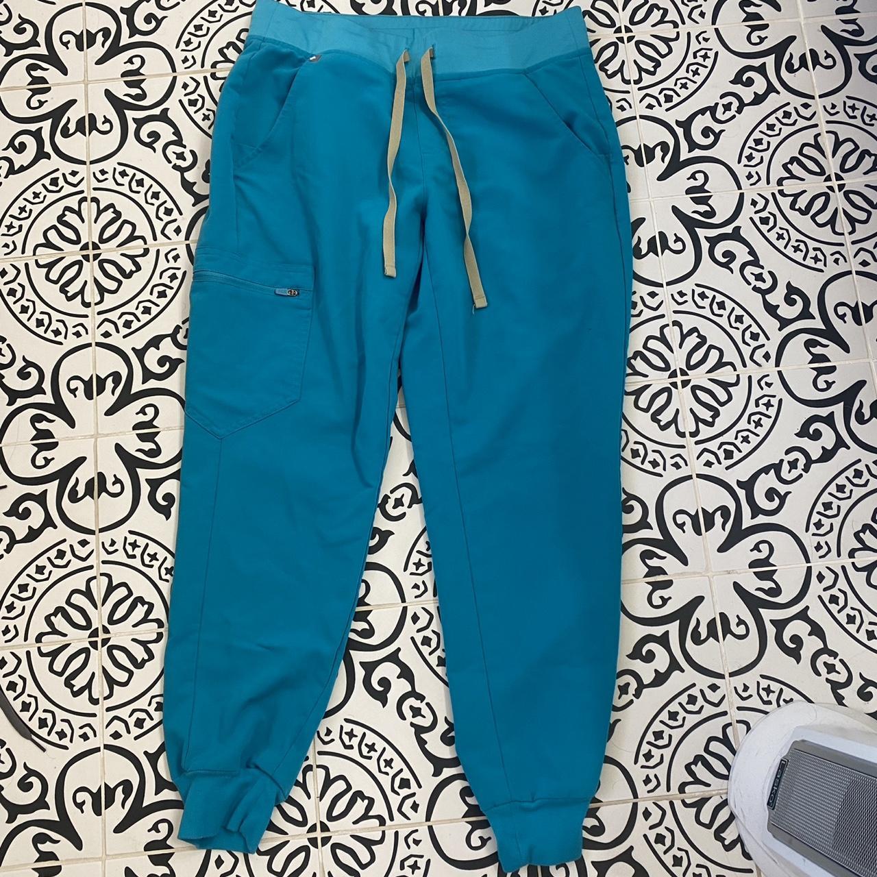 limited edition color Teal figs jogger scrub pants... | Depop