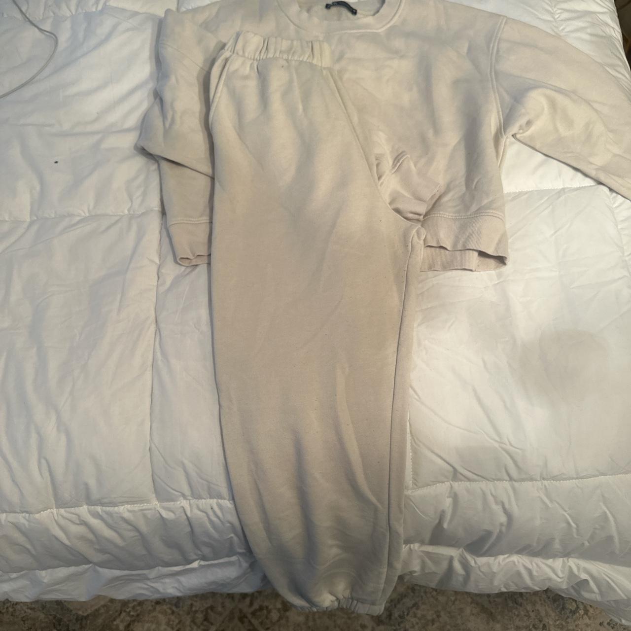 ZARA FALL SET🤎 -cream color -size medium (top +... - Depop