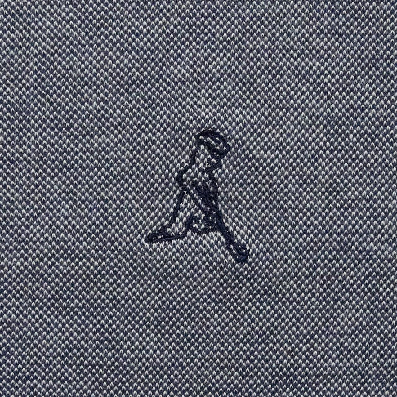 Ping Men's Blue White Vintage V-Neck Ping Man... - Depop