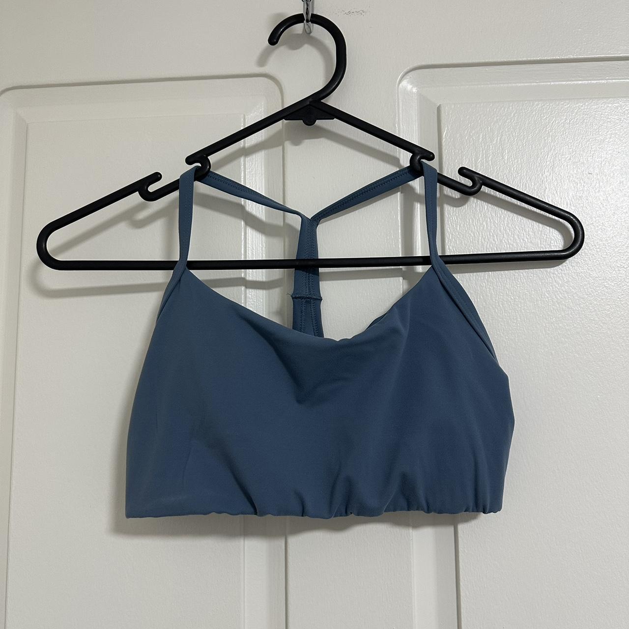 STYLERUNNER - Navy blue sports bra with racerback... - Depop
