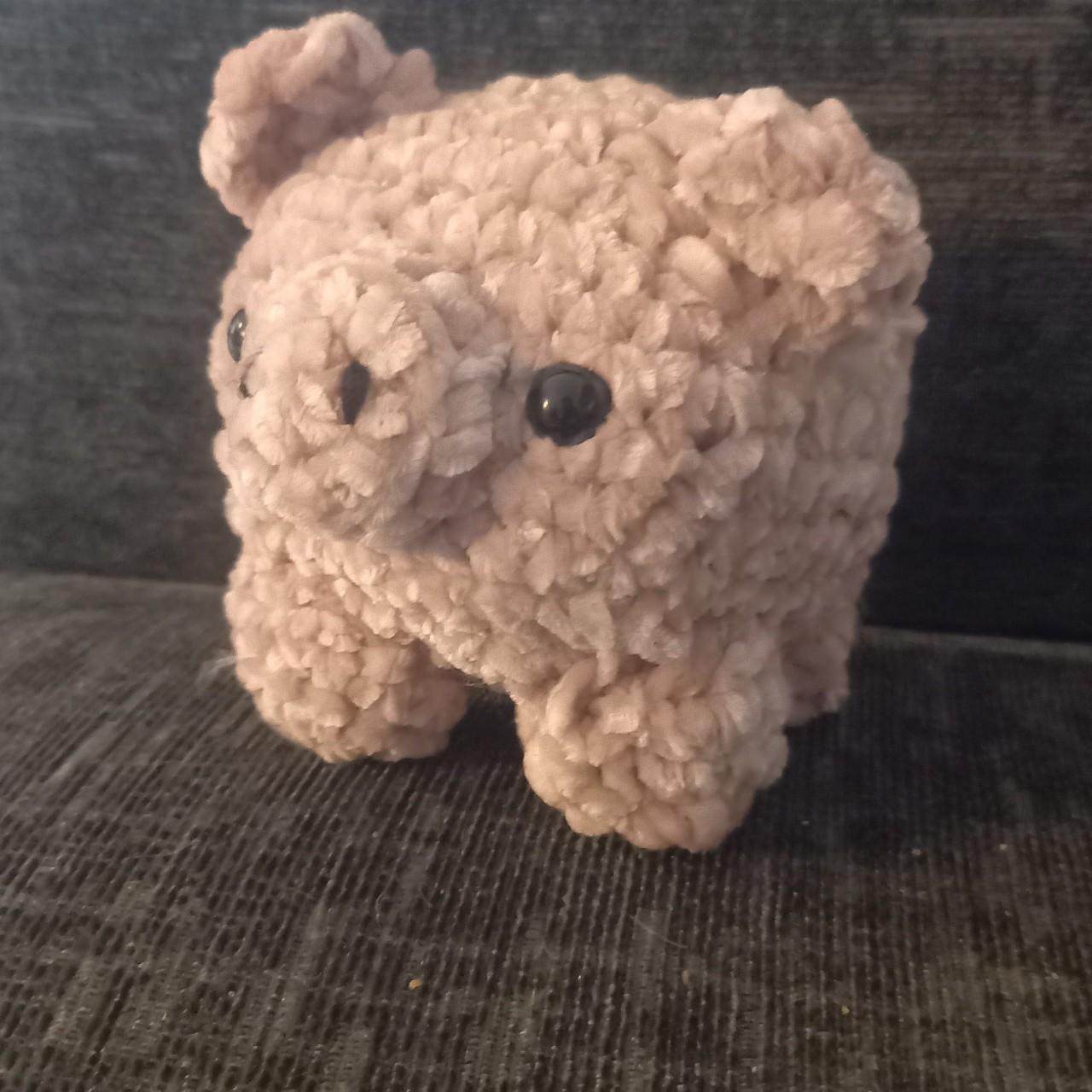 Handmade amigurumi cube pig Super soft, fluffy... - Depop