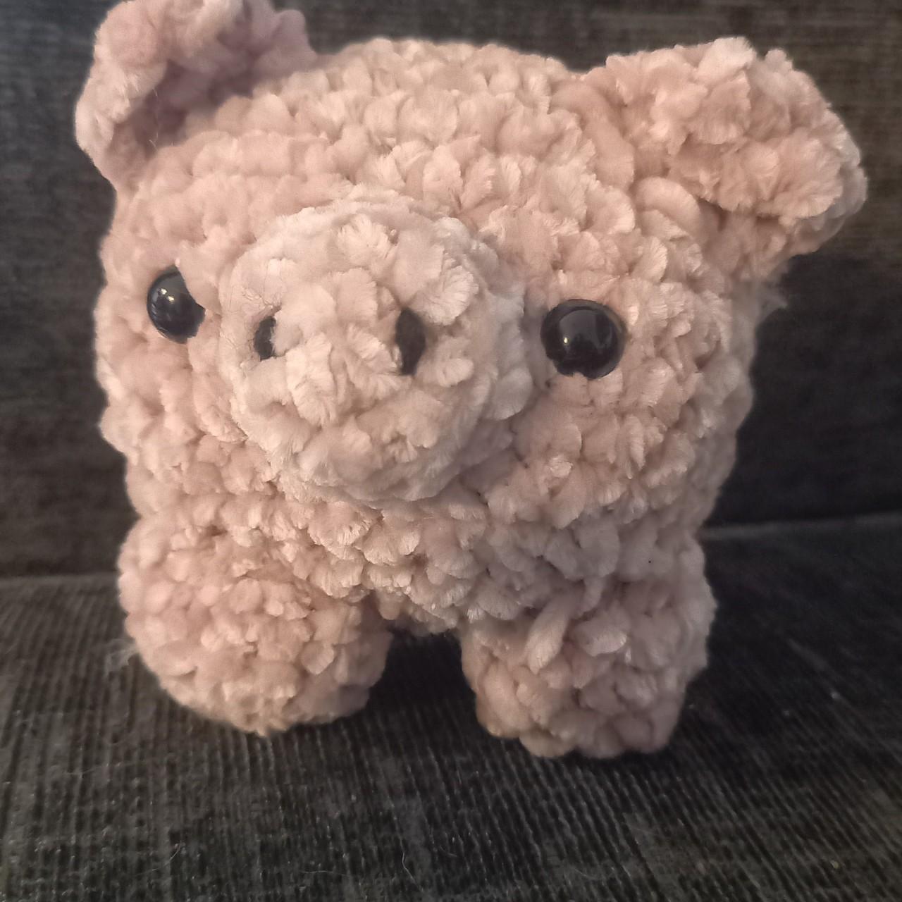 Handmade amigurumi cube pig Super soft, fluffy... - Depop