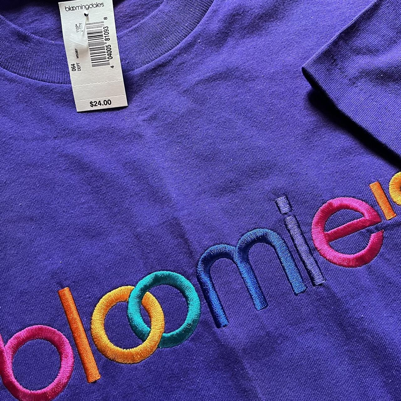 90s deadstock vintage Bloomingdales Bloomies shirt 🌈... - Depop