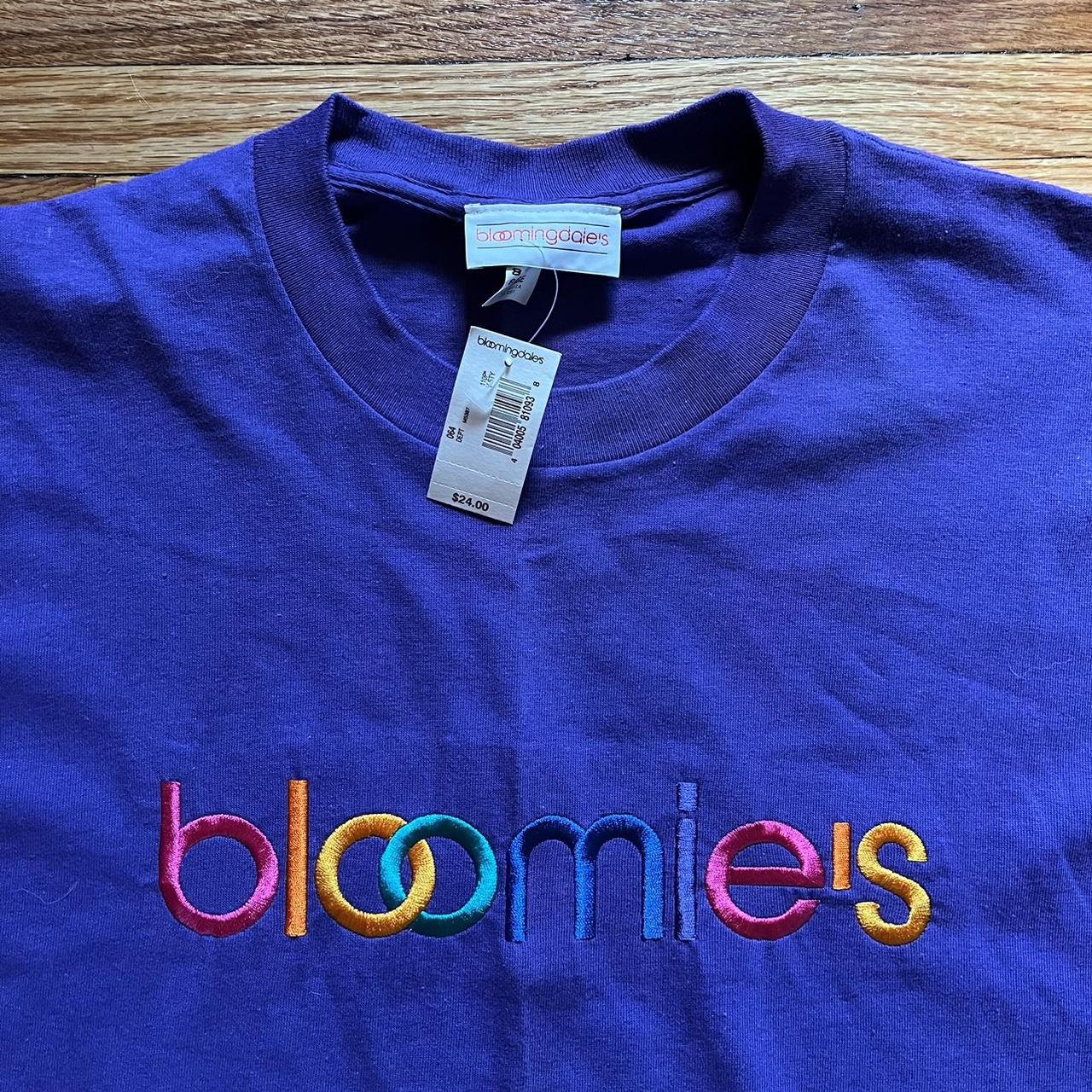 90s deadstock vintage Bloomingdales Bloomies shirt 🌈... - Depop