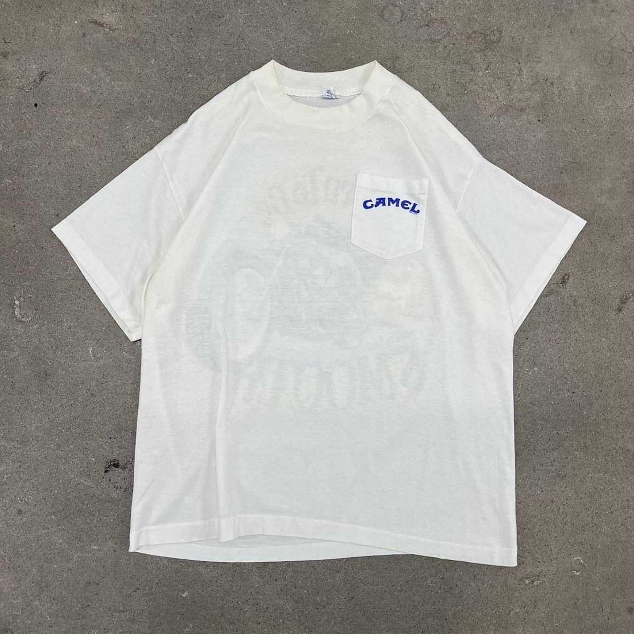 Vintage Y2K Camel cigarettes pocket tee Tagged XL... | Depop