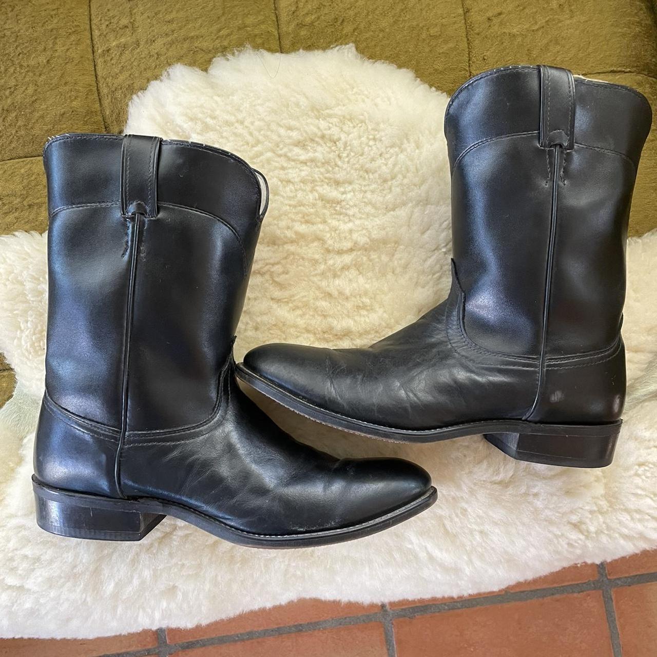 Mens Vintage Leather Laredo Roper Boots. Never worn,... - Depop
