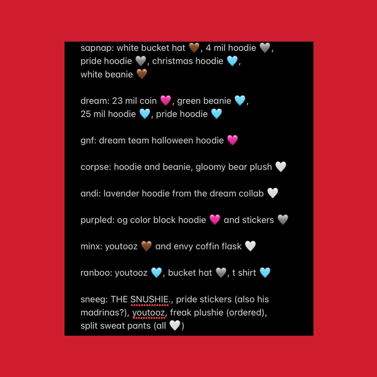 streamer/mcyt/dream smp merch collection/interest... - Depop