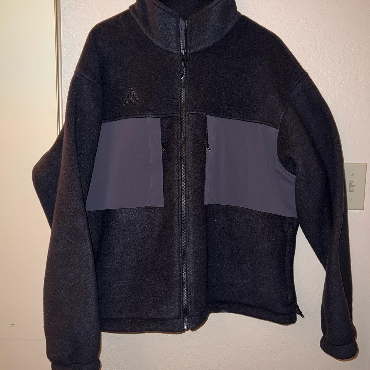 Nike Lab ACG Fleece Jacket Black Anthracite -Size... - Depop