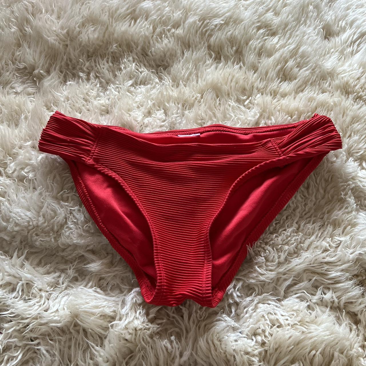 Red Bikini Bottoms Size Medium Depop