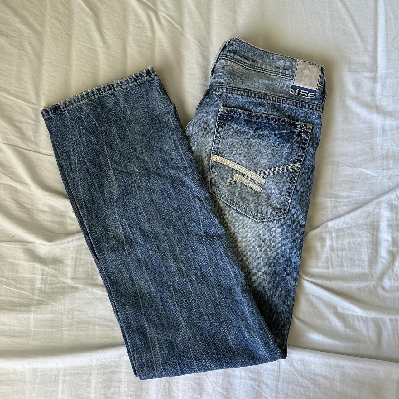 -baggy jeans -helix “slim boot” -med/dark wash - Depop