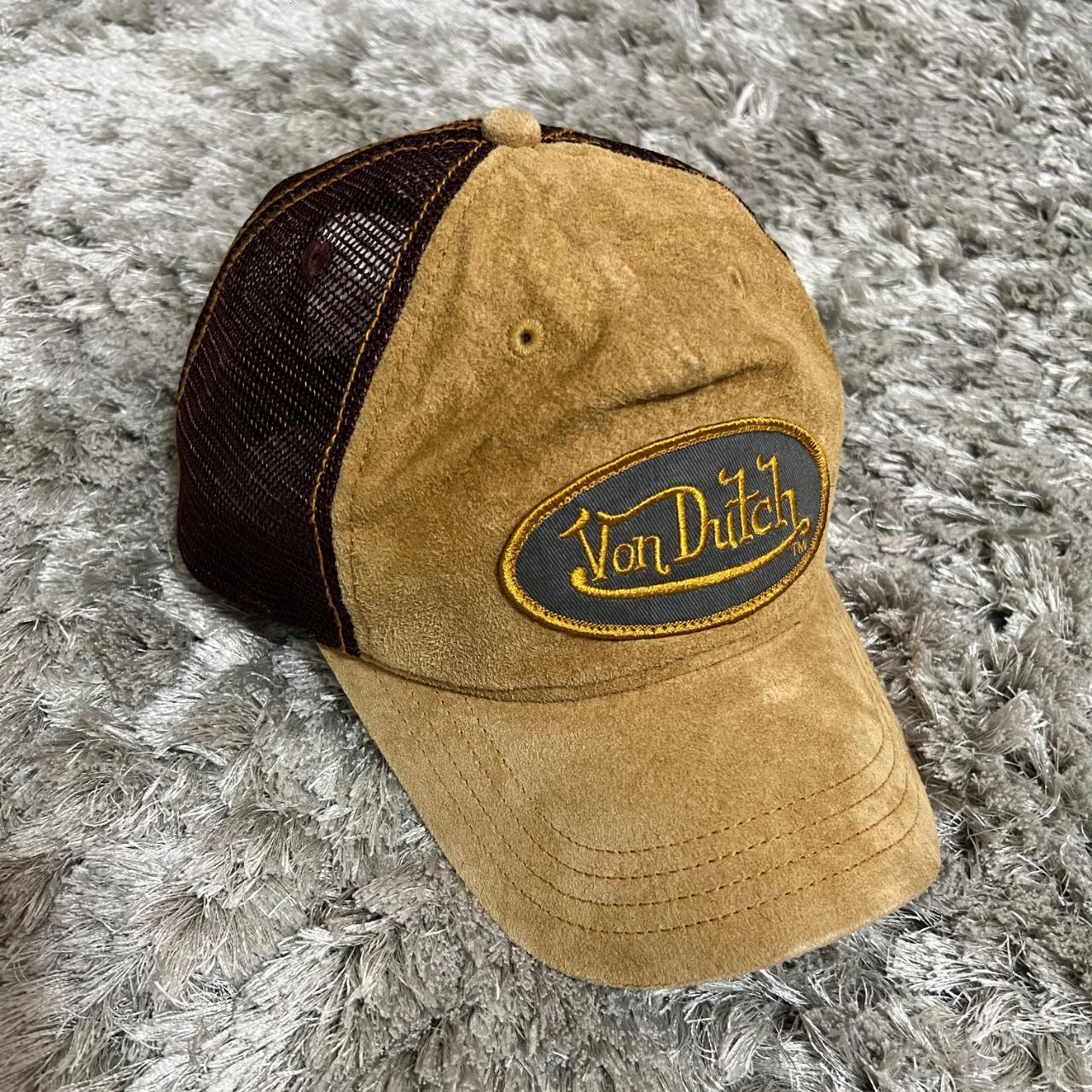 Von Dutch Men's Tan and Brown Hat | Depop
