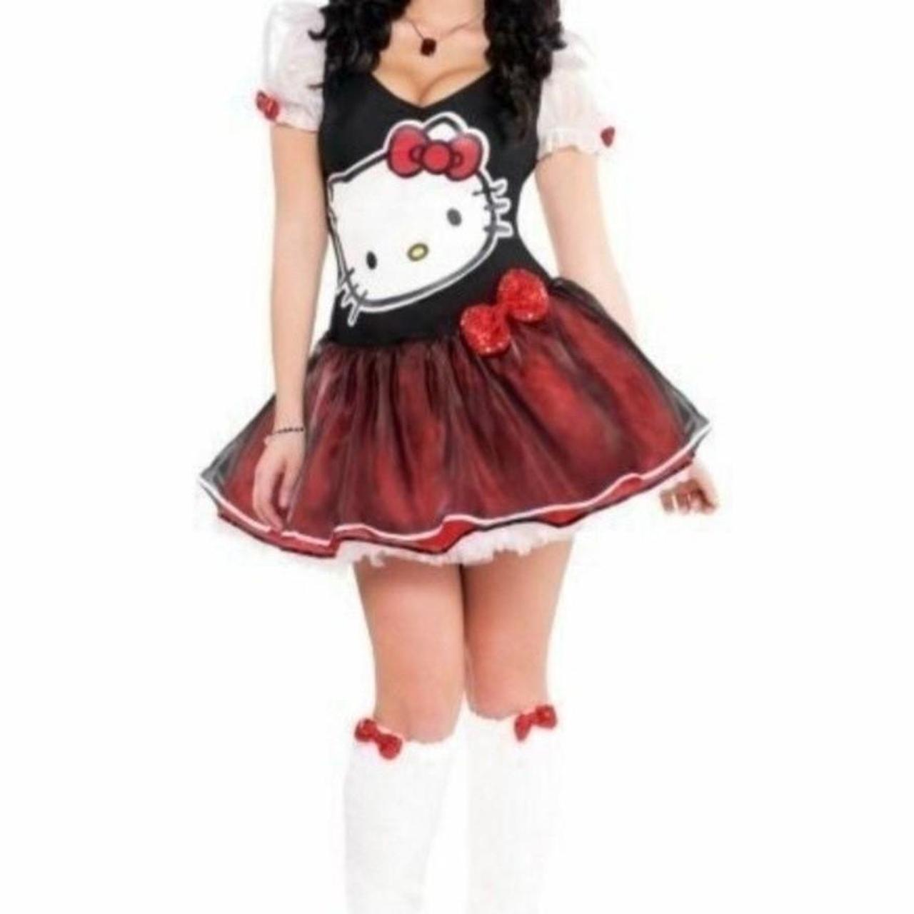 Hello Kitty Adult Costume Size M♡♡♡ Super cute worn... - Depop