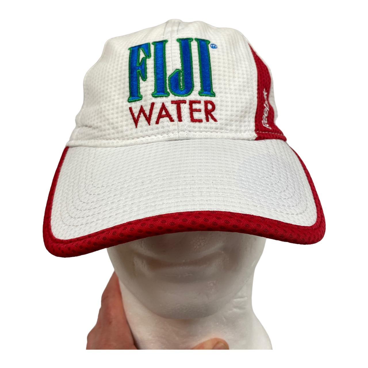 Reebok Vintage White and Red 'Fiji Water' Retro... - Depop