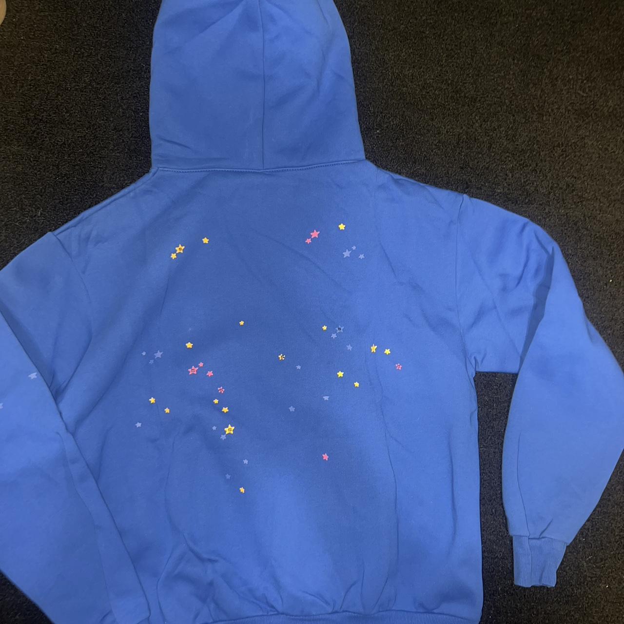 blue spider hoodie - Depop