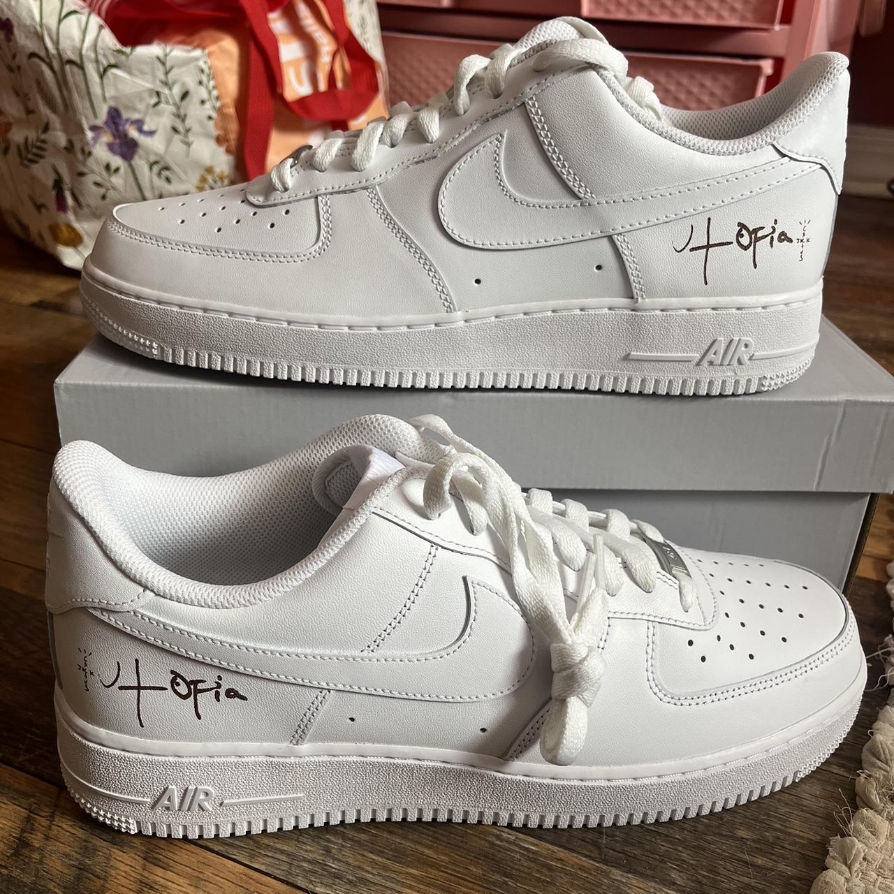 Travis Scott utopia air forces size men’s 11.5 never... - Depop