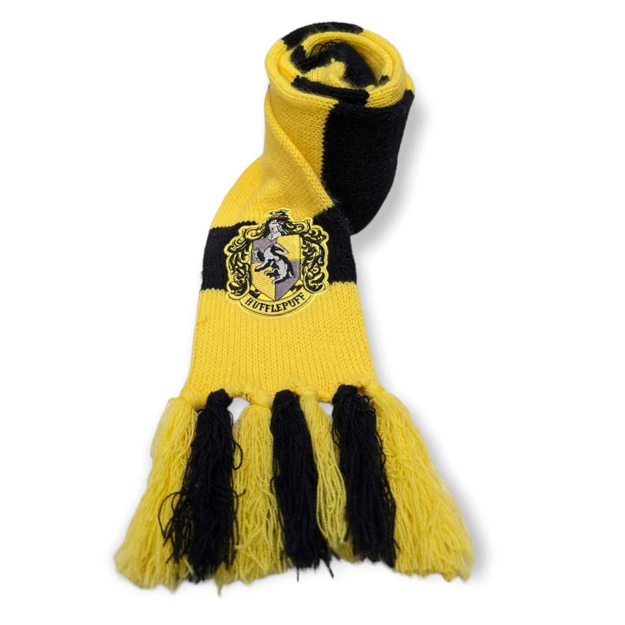 Harry Potter Hufflepuff Scarf - Black and yellow... - Depop