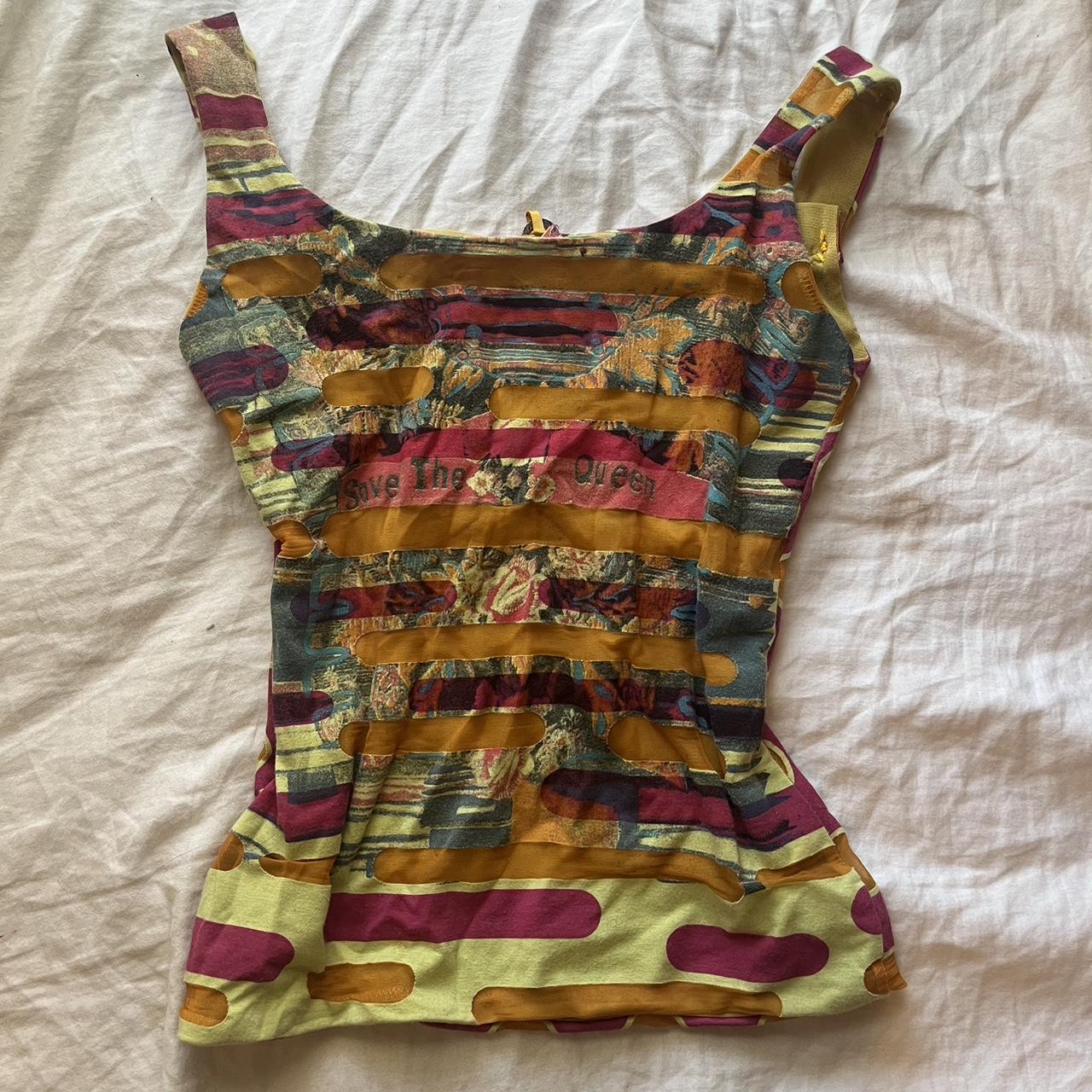 -vintage tank top with a unique, one-of-a-kind... - Depop