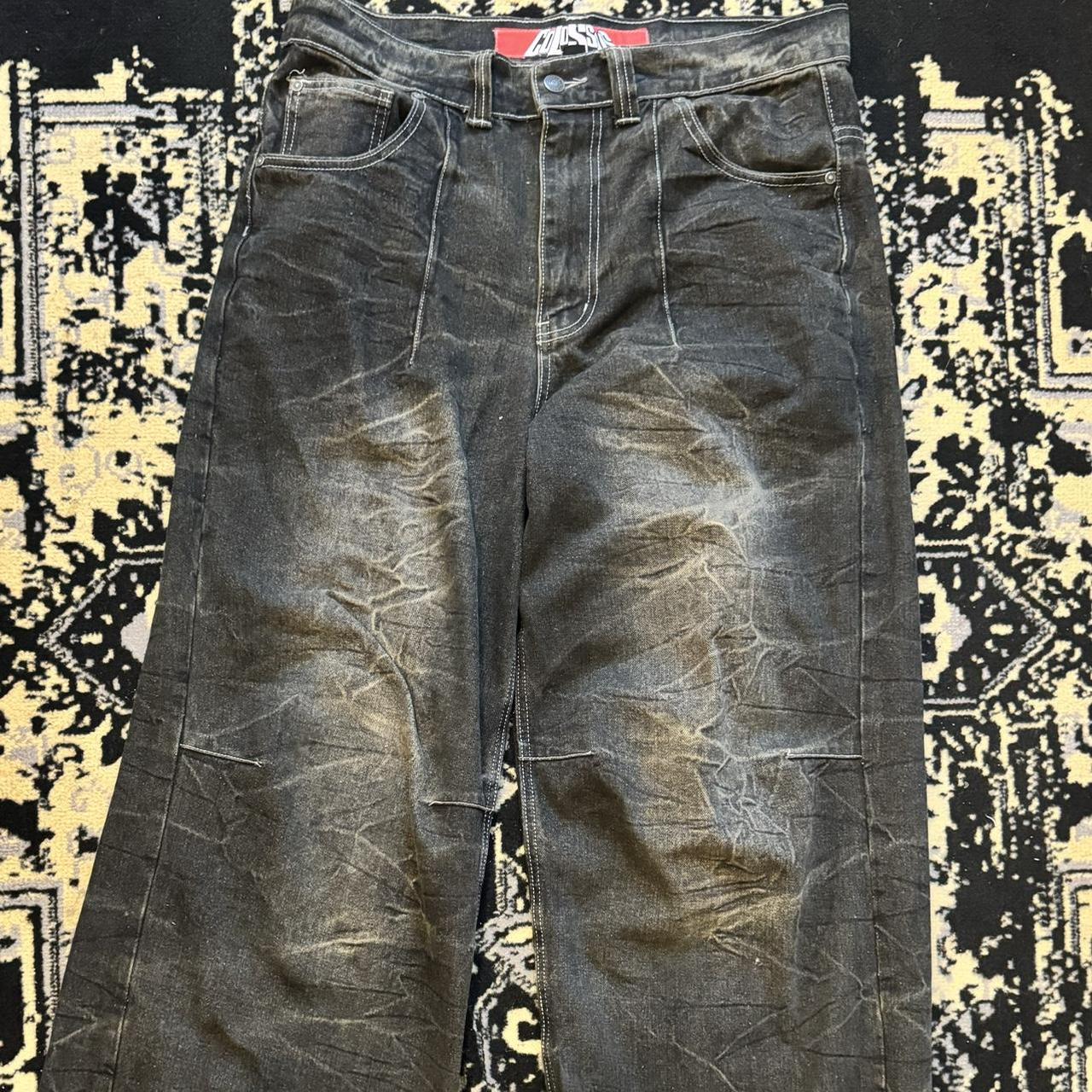 Jaded London Washed Black Razor Denim WAIST:... | Depop