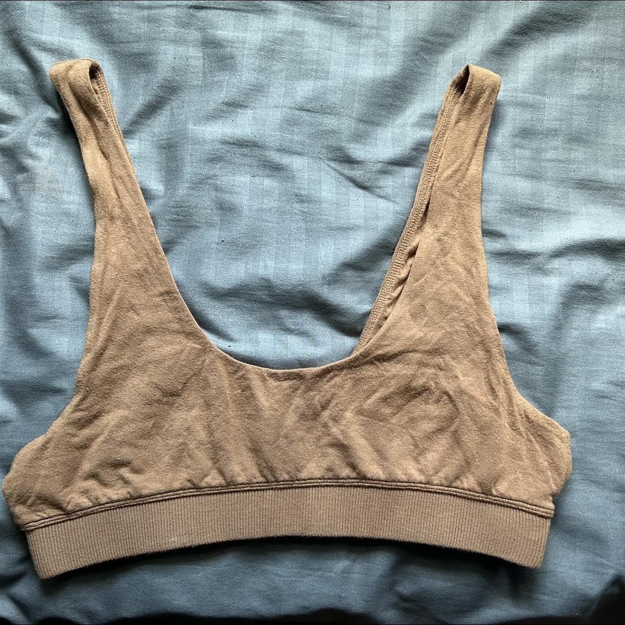 SKIMS LARGE deep tan brown orange bra No signs of... - Depop