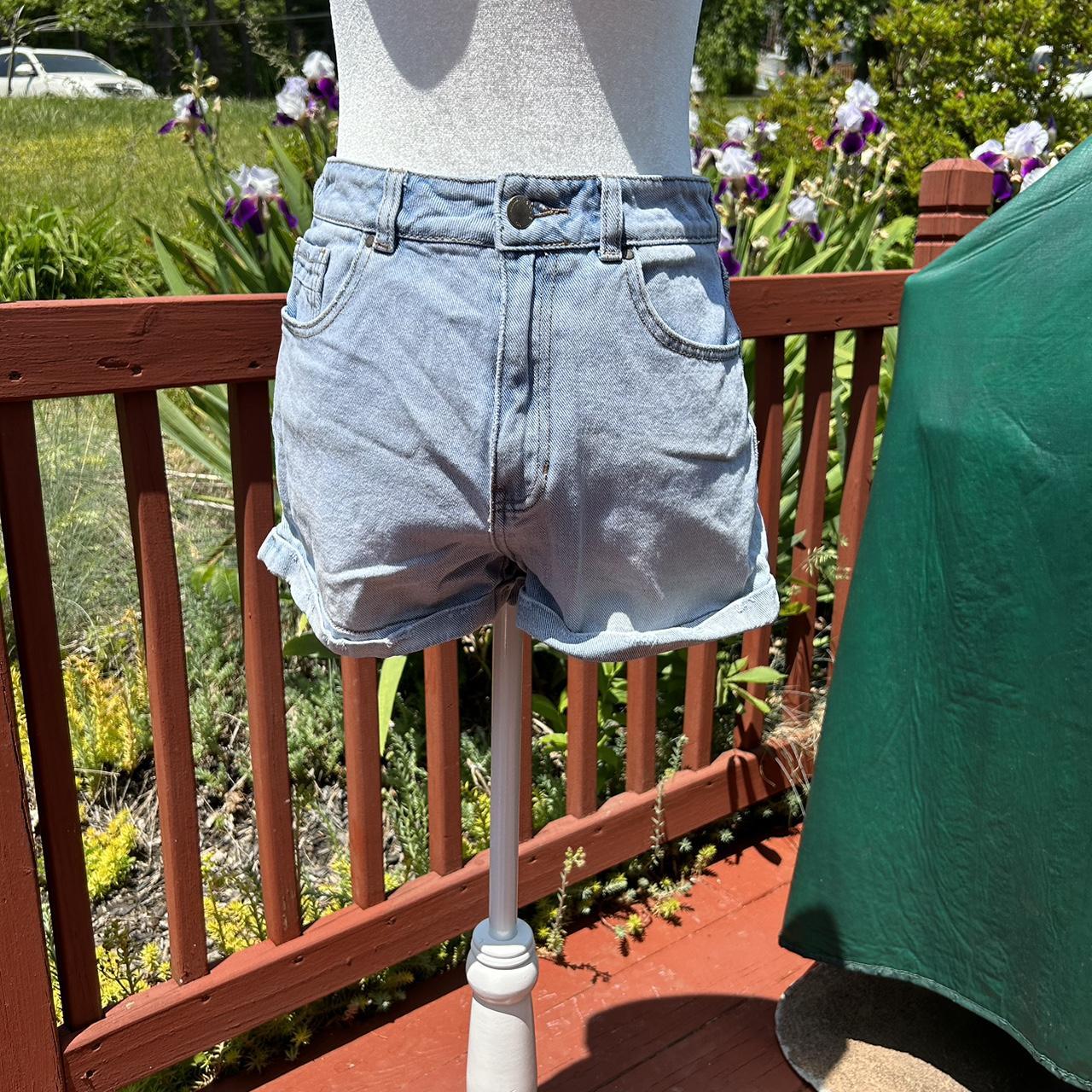 Kendall and kylie shorts denim size 27 Could... - Depop