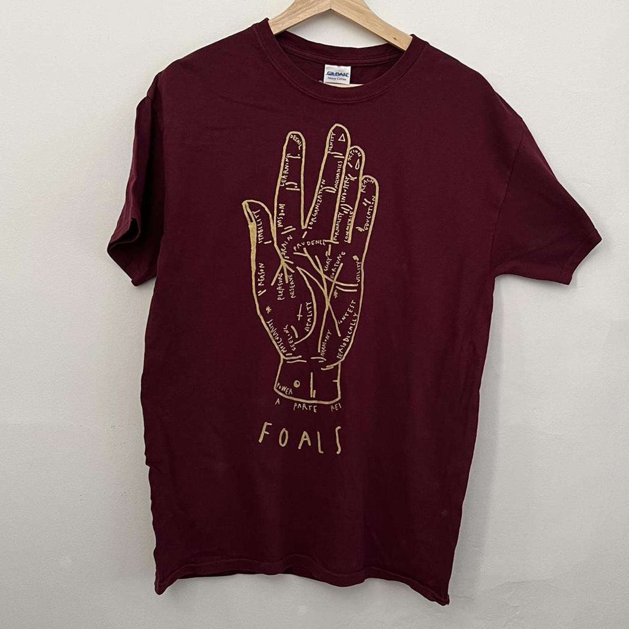 Vintage Foals band t shirt (2013 tour) Burgundy... - Depop