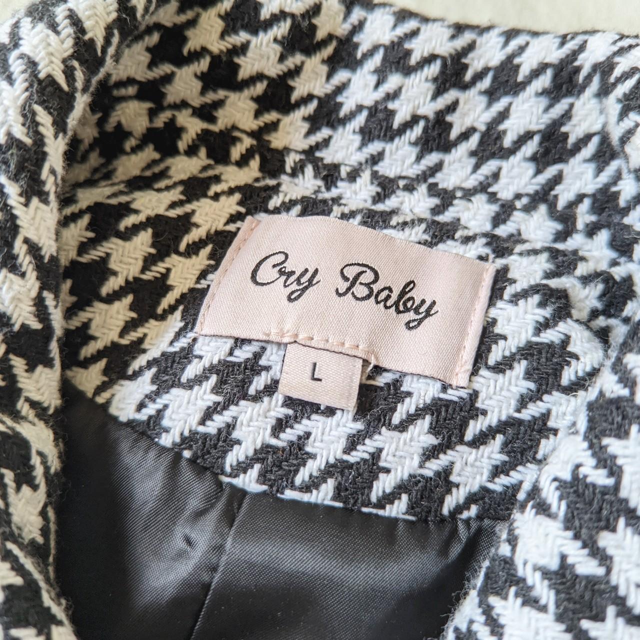 houndstooth woven blazer jacket by indie darling... - Depop