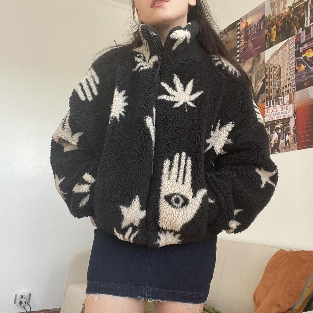 Urban Outfitters Womens Black And White Jacket Depop