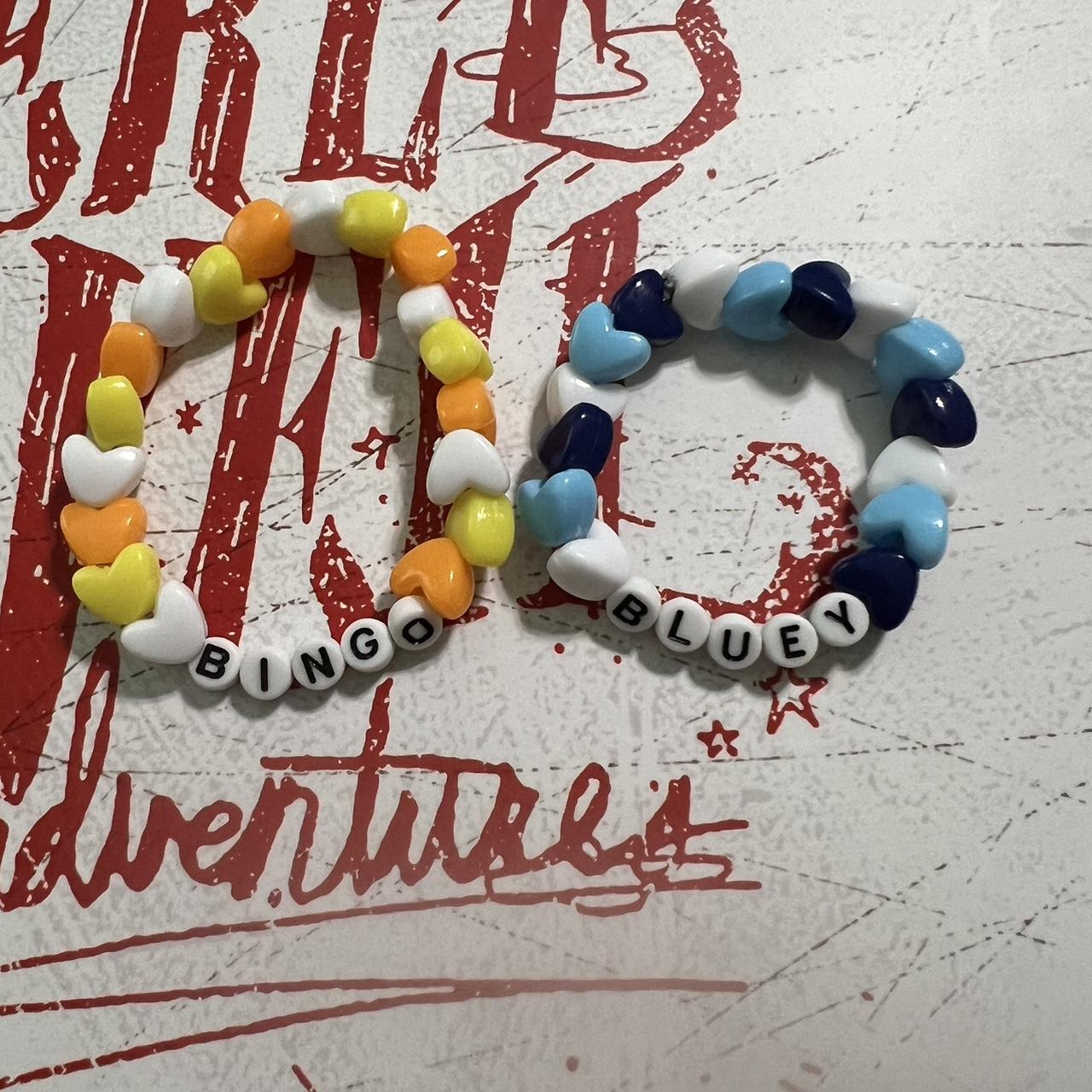 Bluey and Bingo Kandi Singles #kandi #scene #bluey... - Depop