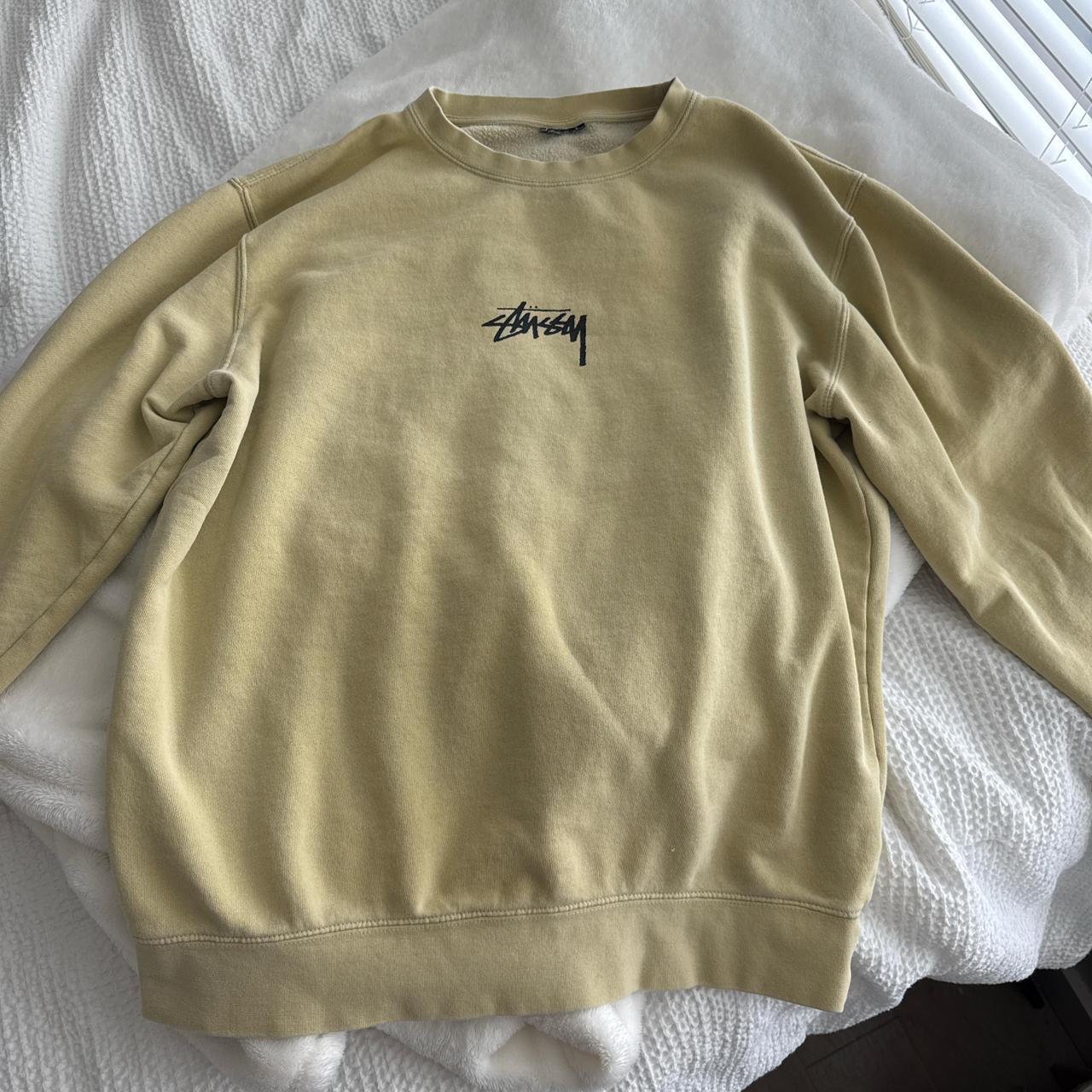 Stussy Cream colored crew neck. Barely worn and... - Depop