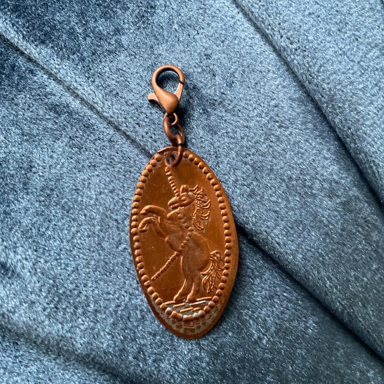 Flattened Penny Charm Flattened penny with unicorn... - Depop