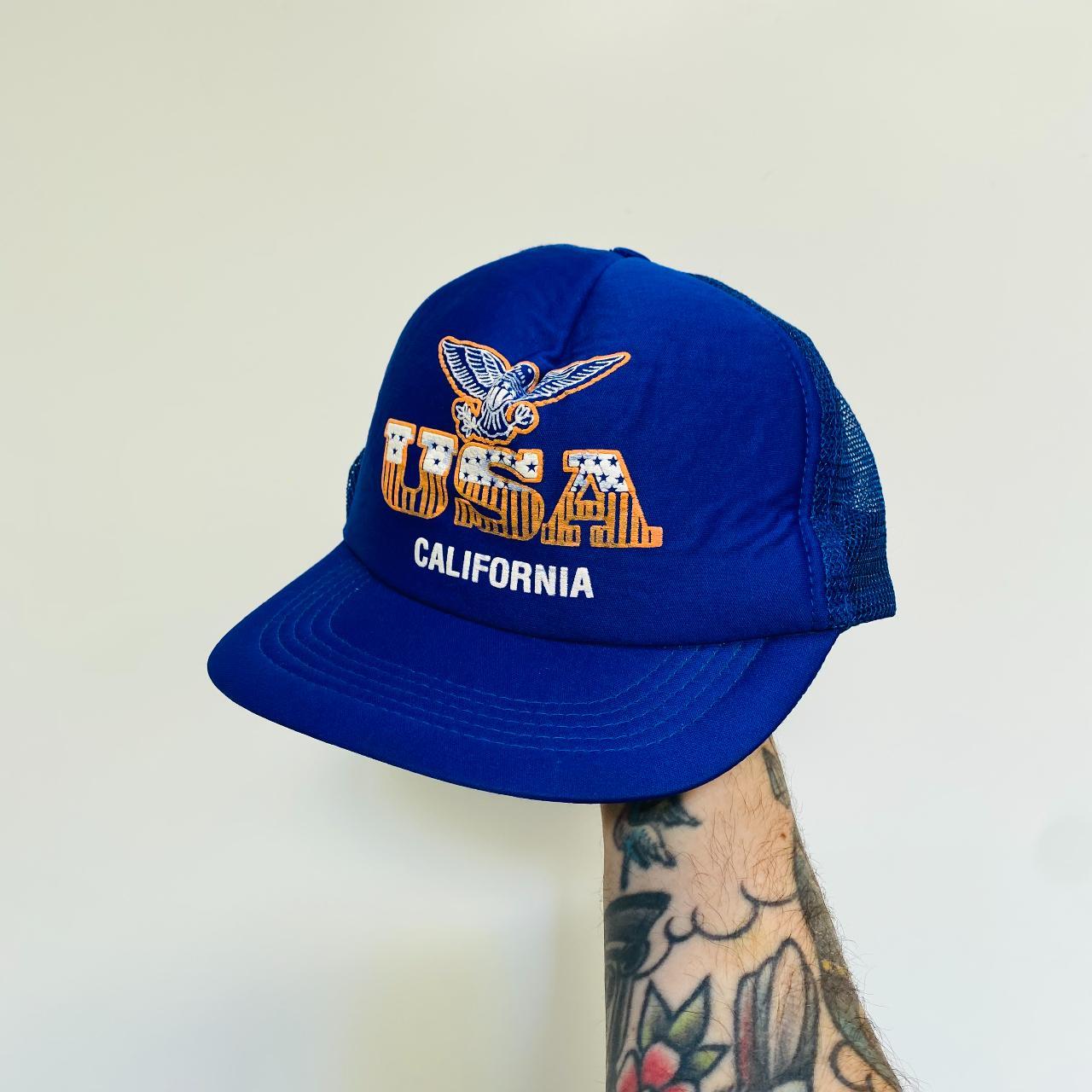 Vintage USA California Trucker Snapback Hat Cap.... - Depop