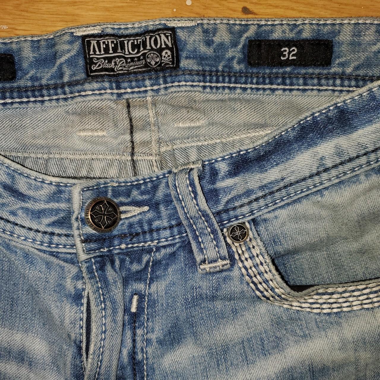 CRAZY AFFLICTION/BLACK PREMIUM JEANS, NOTICEABLE... - Depop