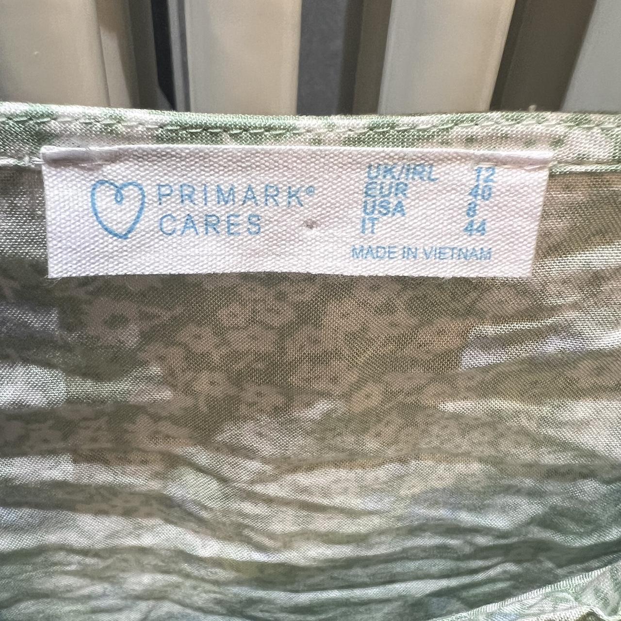 Primark Cute Green And Blue Floral Print Mini Summer... - Depop