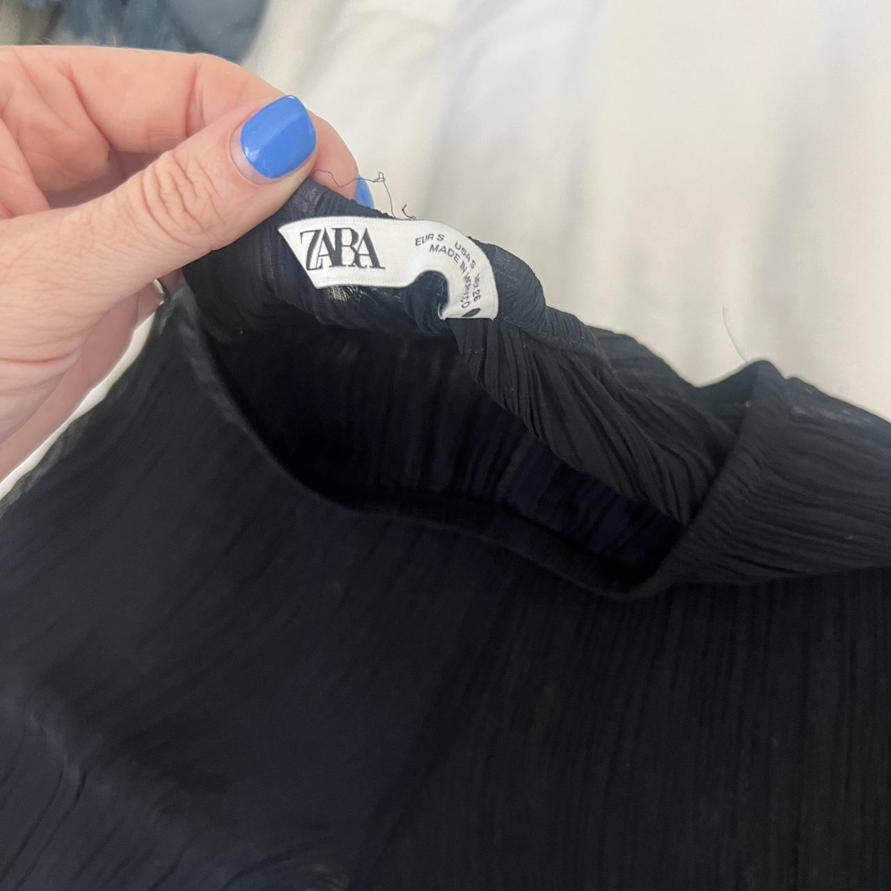 Zara Sheer Pants- black sheer cover up pants. Size... - Depop