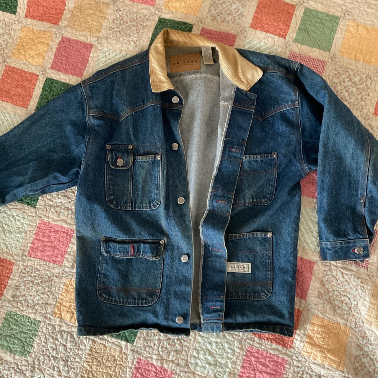 Arizona Jean Jacket Size Large Cute red... - Depop