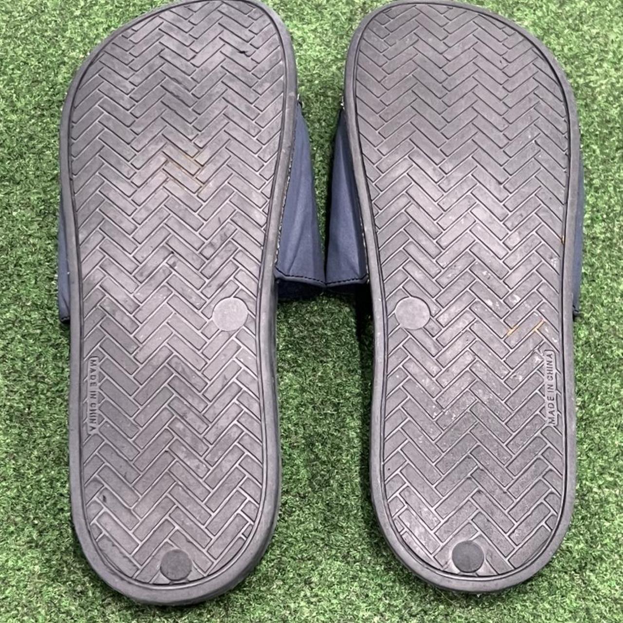 Polo Ralph Lauren Men's Red and Navy Slides | Depop