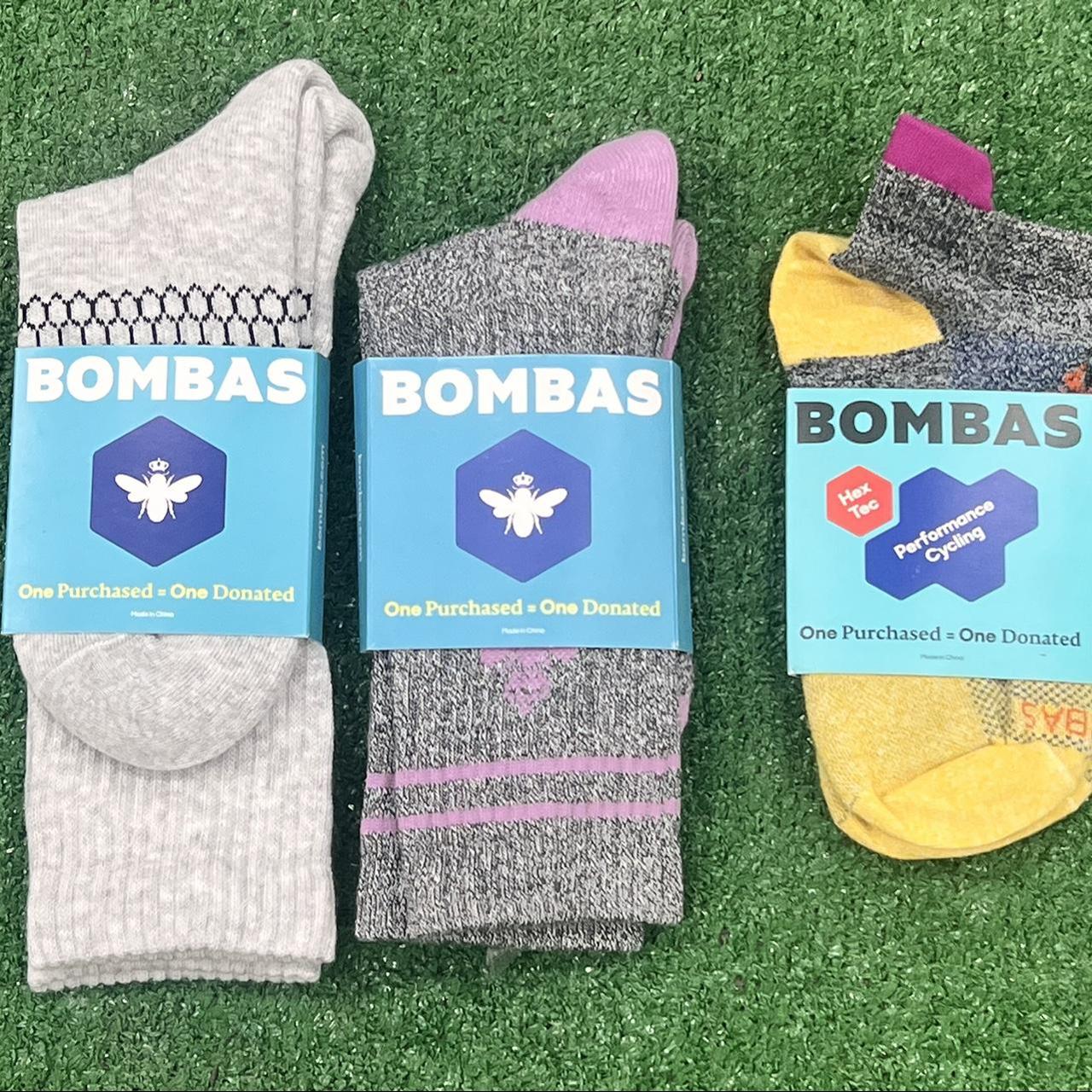 3 Pairs of Bombas Socks (1) pair of ankle socks (2)... - Depop
