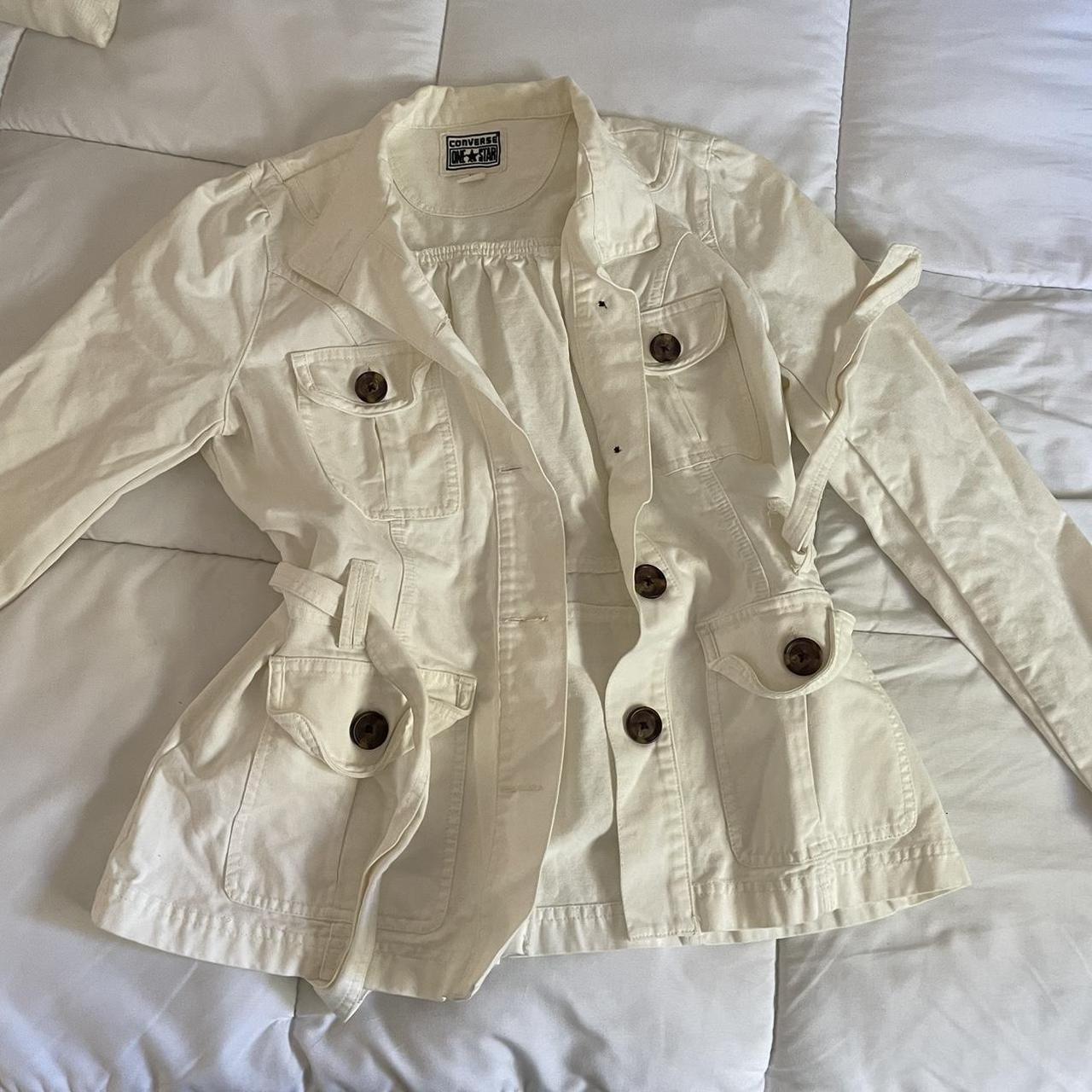Converse jacket ️ Slightly stained (photos for... - Depop