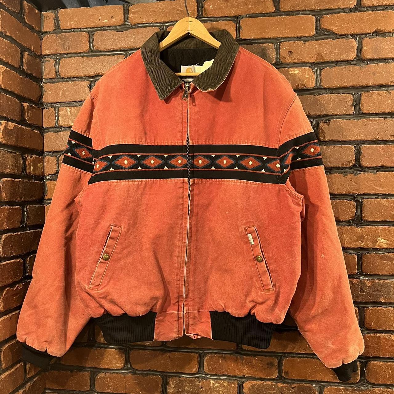 Carhartt Aztec Jacket Size: L 26 x 28 Vintage... - Depop