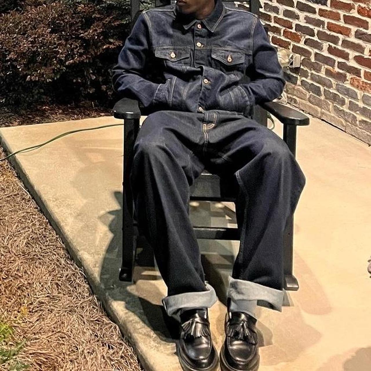 ASOS Design Dark Indigo Denim Jacket Worn once.... - Depop