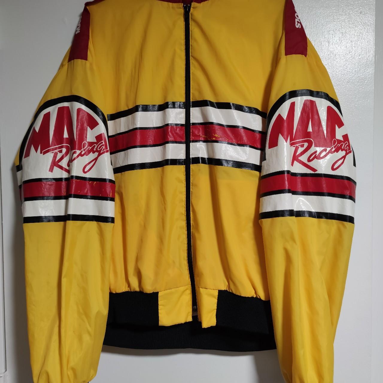 Vintage Mac Racing Mac Tools Windbreaker. Yellow,... - Depop