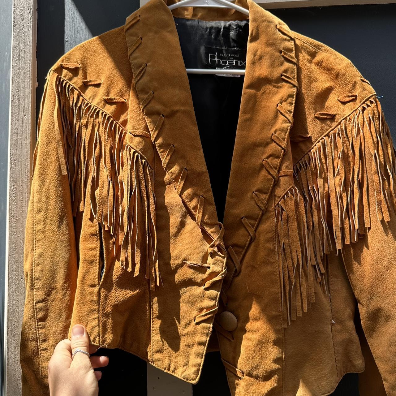Vintage western fringe cropped jacket. Made in the... - Depop