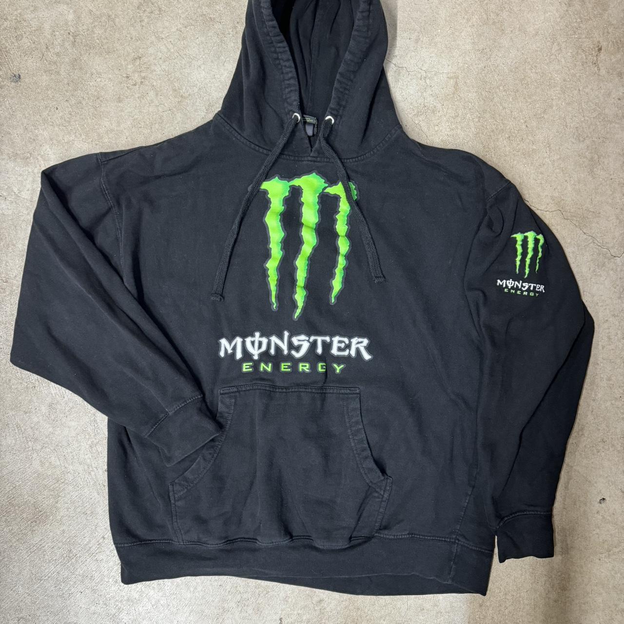 Monster energy hoodie One small hole on hood Shoot... - Depop