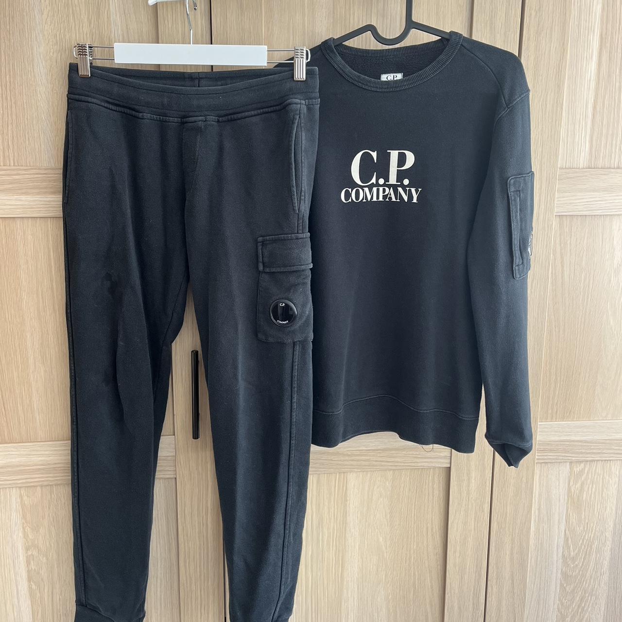 Cp Company kids black tracksuit Size 12 on both... - Depop