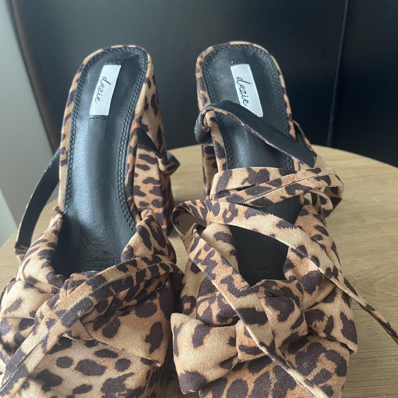 DAZIE LEOPARD PRINT PLATFORMS - Depop