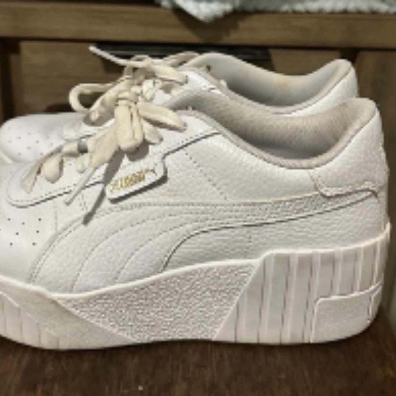 PUMA sneakers all white platforms | Depop