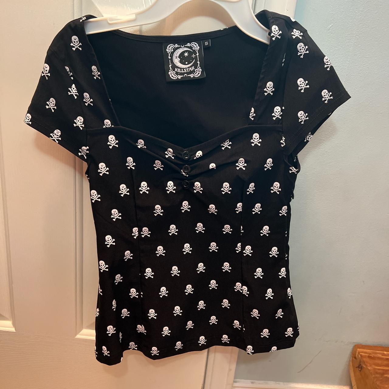 Killstar skull top Size small, fits accurate.... - Depop