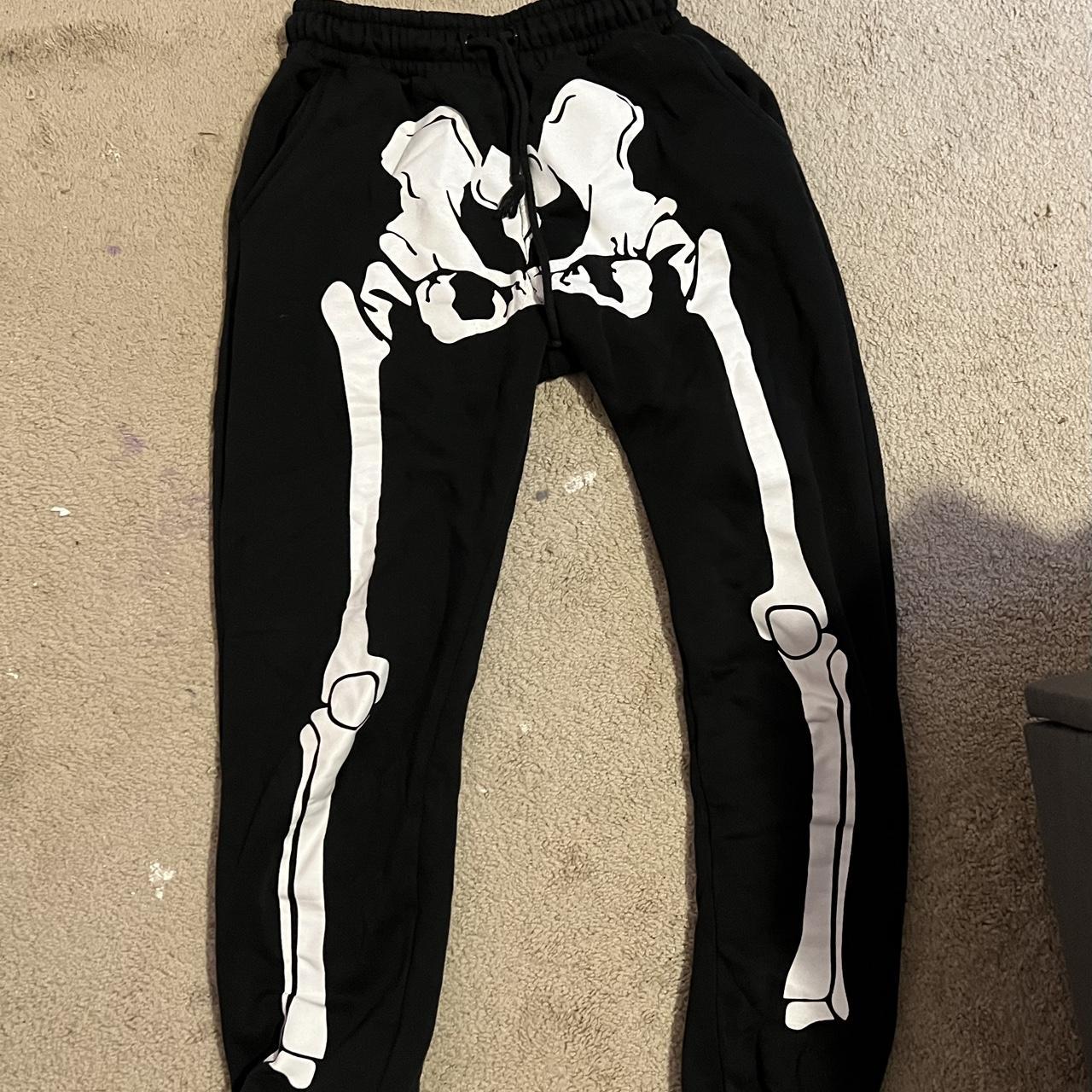 Tricks n treats skeleton sweatpants #dollskill... - Depop